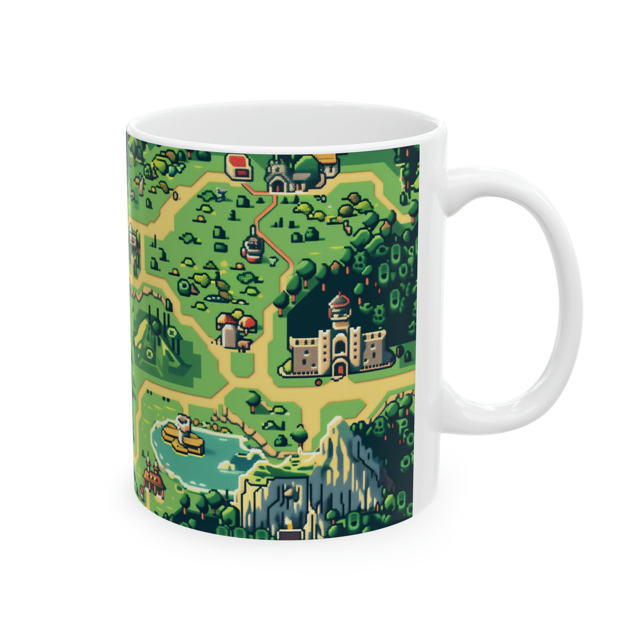 Pixel Art RPG Map Ceramic Mug, 11oz - Etsy