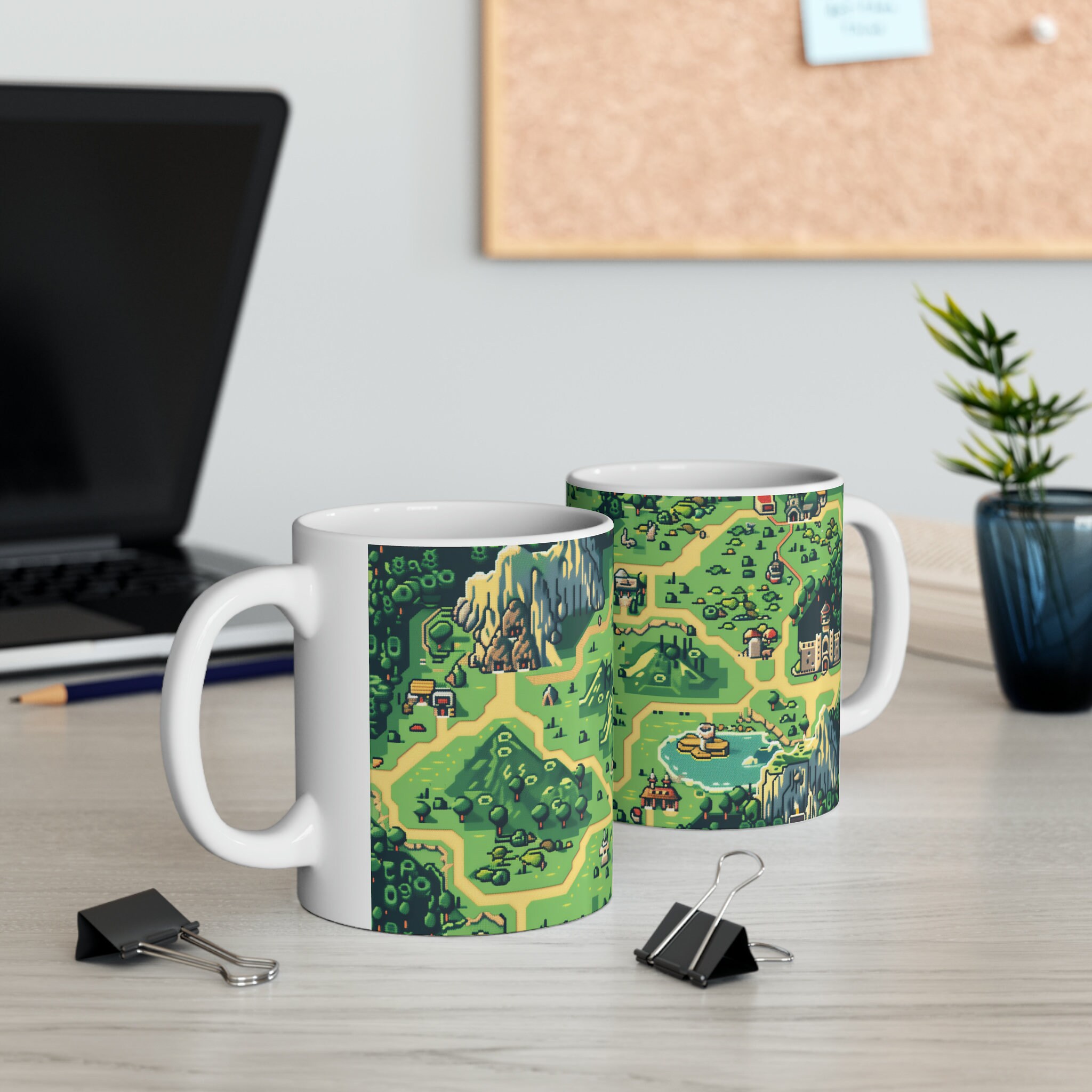 Pixel Art RPG Map Ceramic Mug, 11oz - Etsy