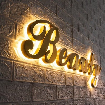 Metal Sign Custom Backlit Sign Laser Cut Sign Backlit Business Sign ...
