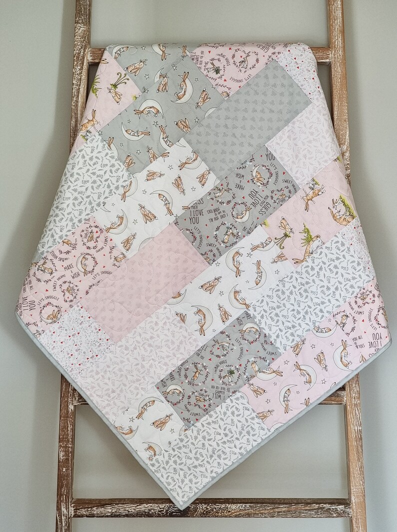 Personalized Baby Quilt / Blanket - Cute Bunny (boy / Girl / Unisex) - Etsy