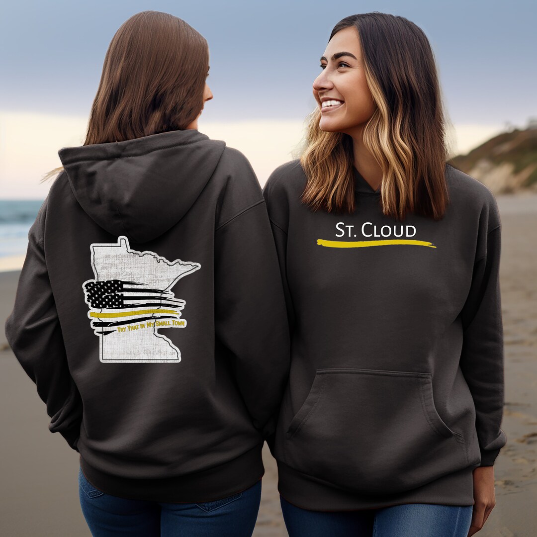 Custom Unisex Minnesota Thin Line Flag Hoodie, Try That in My Small ...