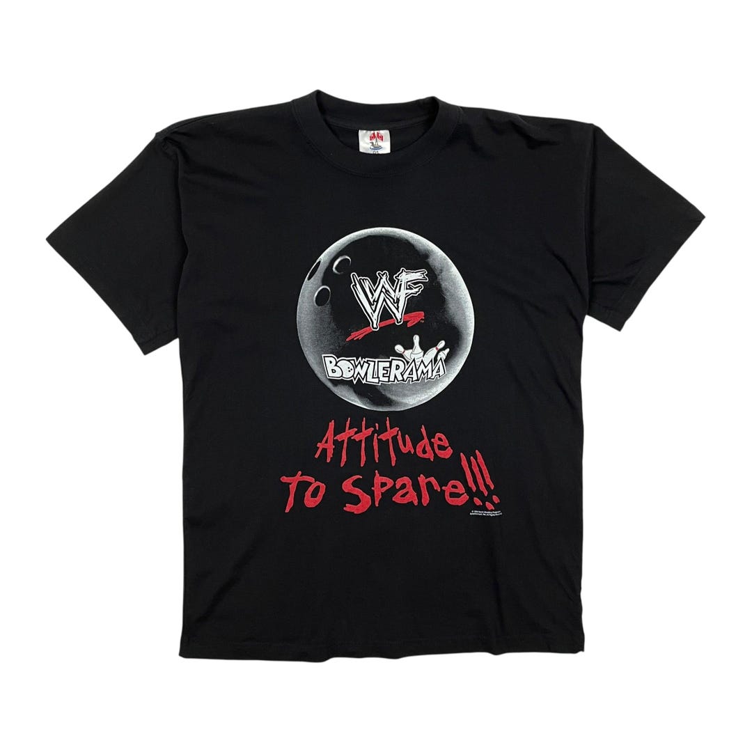 Vintage 1999 WWF Bowlerama Attitude to Spare Wrestling Tee - Size L - Etsy