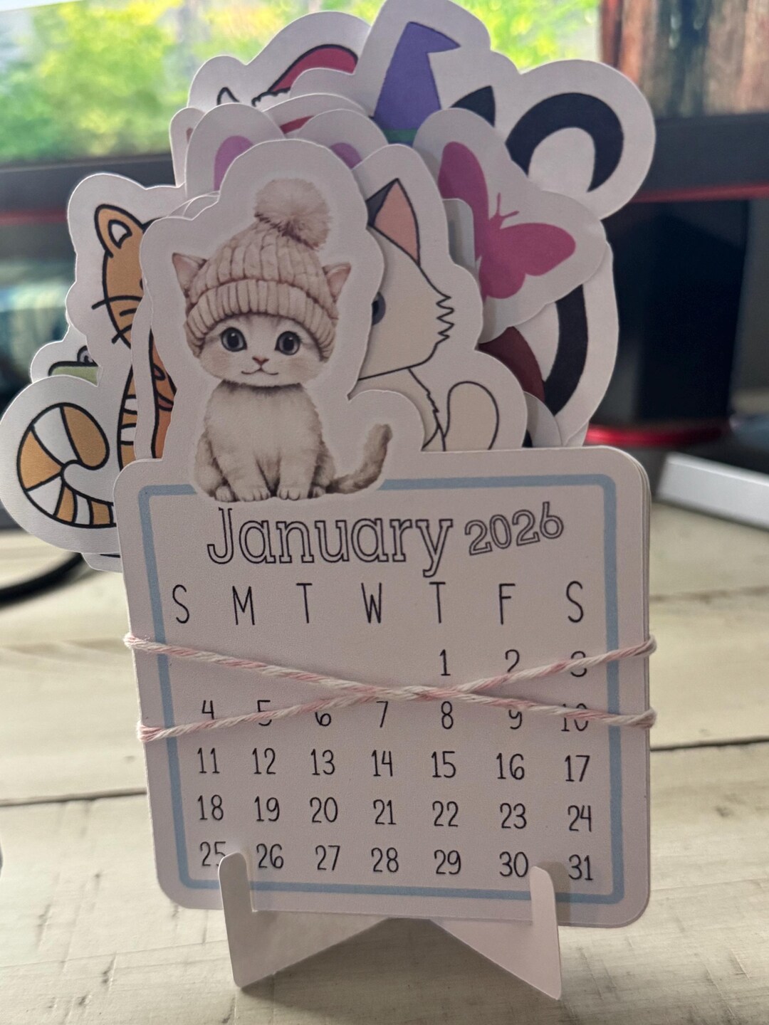 Cat Lover Mini Desk Calendar Cat Themed Pin Board Calendar - Etsy