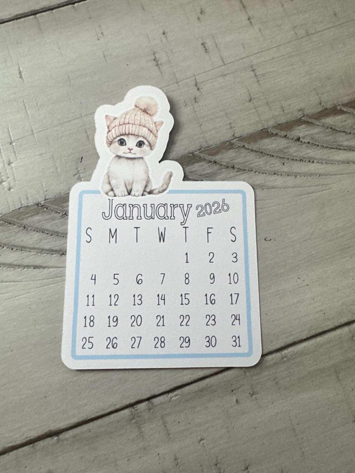 Cat Lover Mini Desk Calendar Cat Themed Pin Board Calendar - Etsy