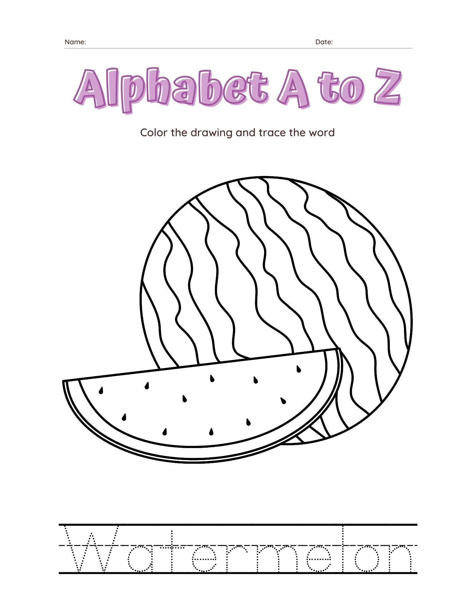 ABC Tracing Coloring Book for Kids | A-Z Alphabet Letters & Fun ...
