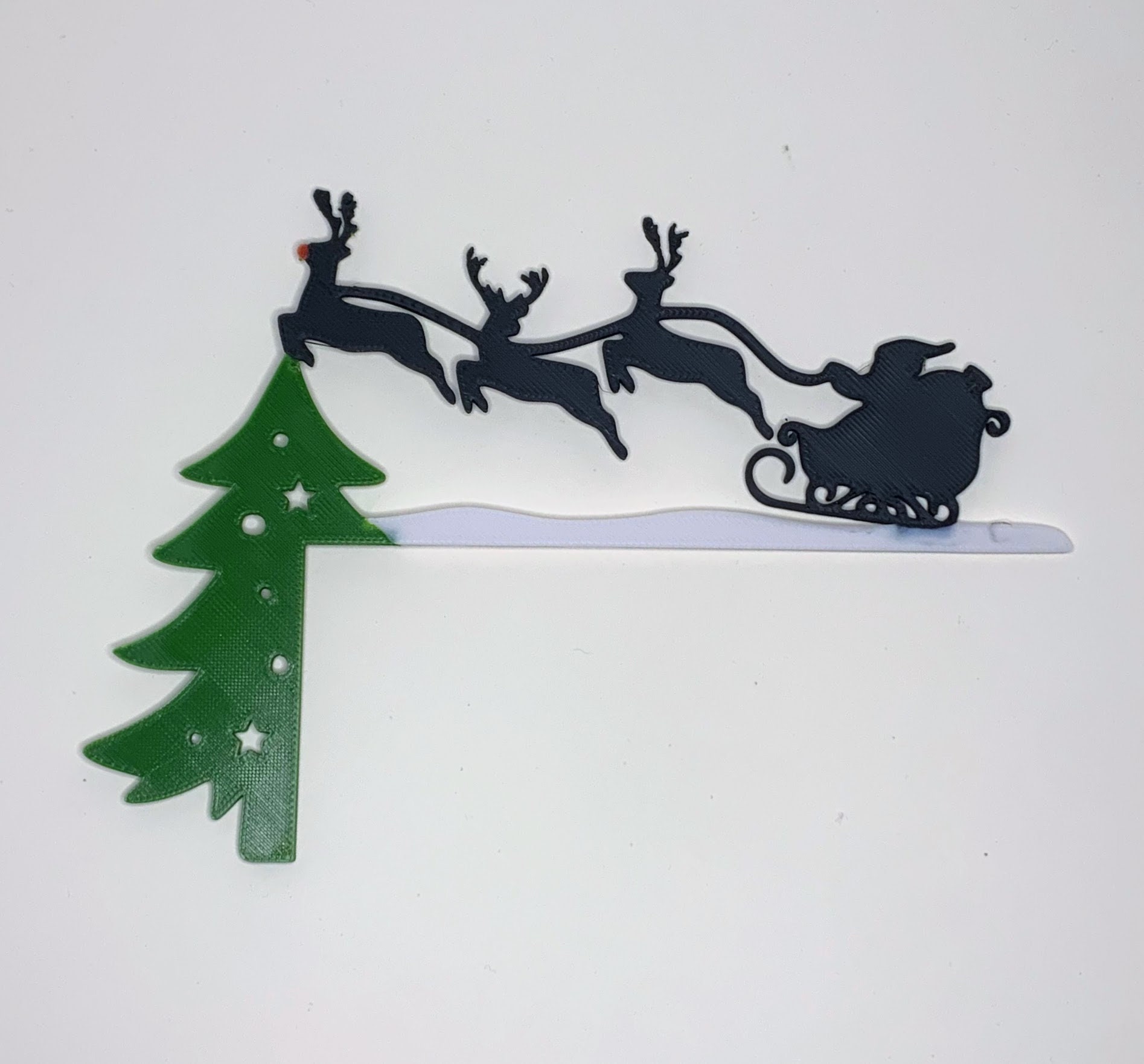 Santa's Sleigh Ride - Reversible 3D Printed Door Frame Decor - Etsy