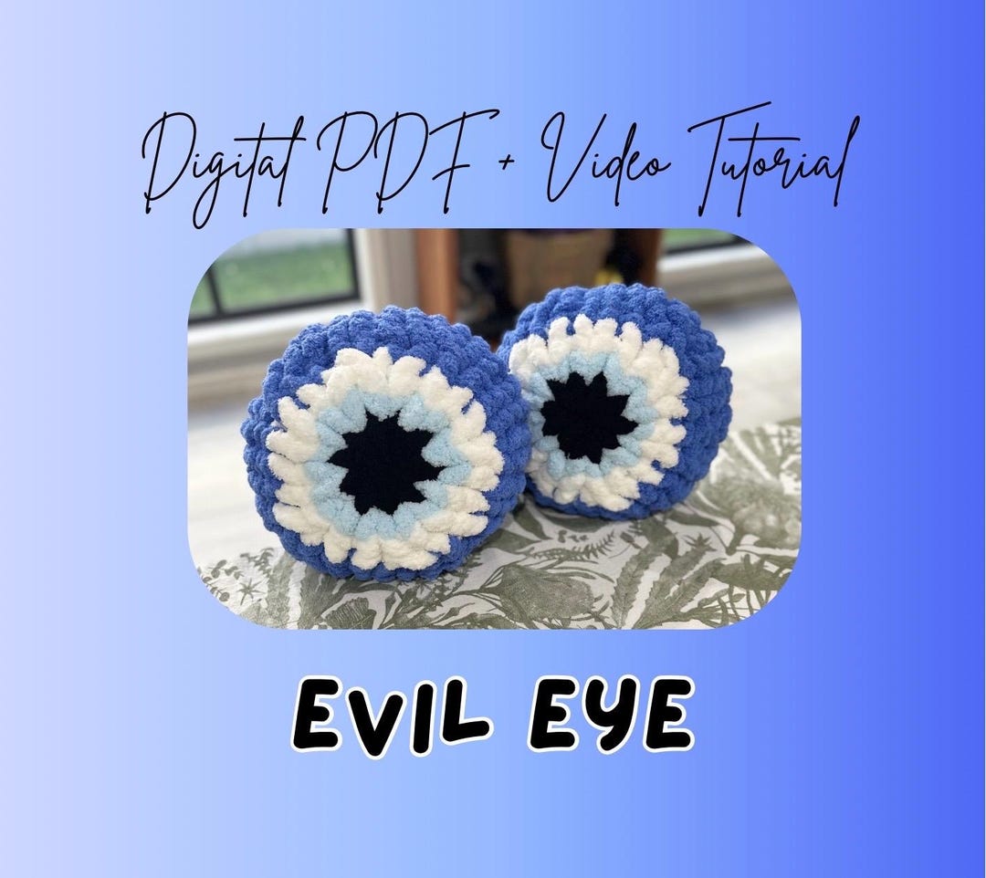 Evil Eye Finger Knitted Plush Pattern | DIY Tutorial (digital Download ...