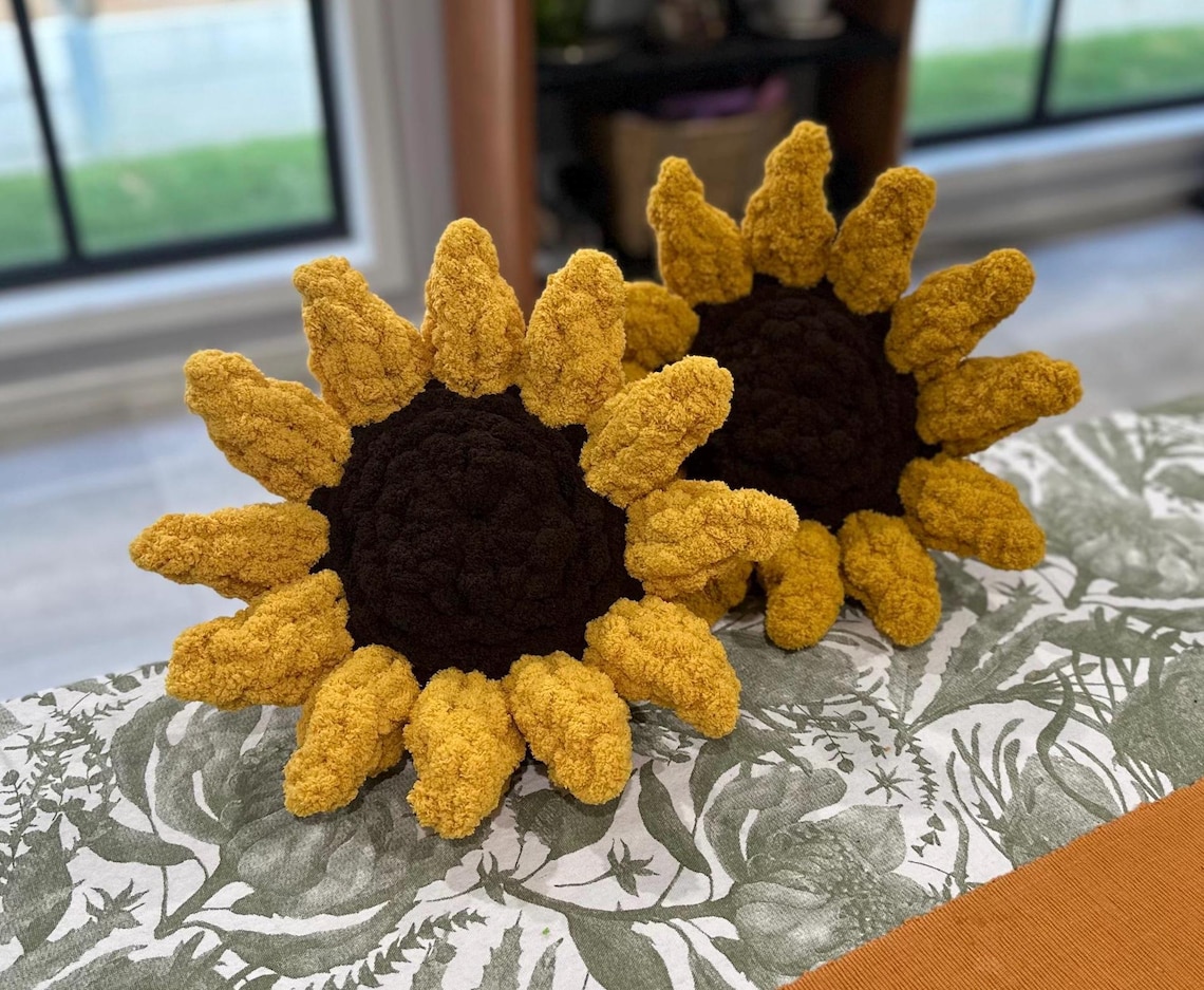 Sunflower Finger Knitted Plush Pattern | DIY Tutorial (digital Download ...