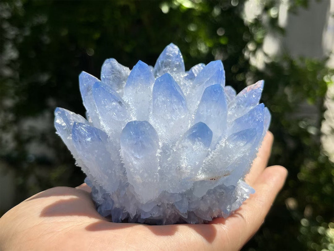 400g Blue Quartz Cluster Natural Quartz Cluster - Etsy