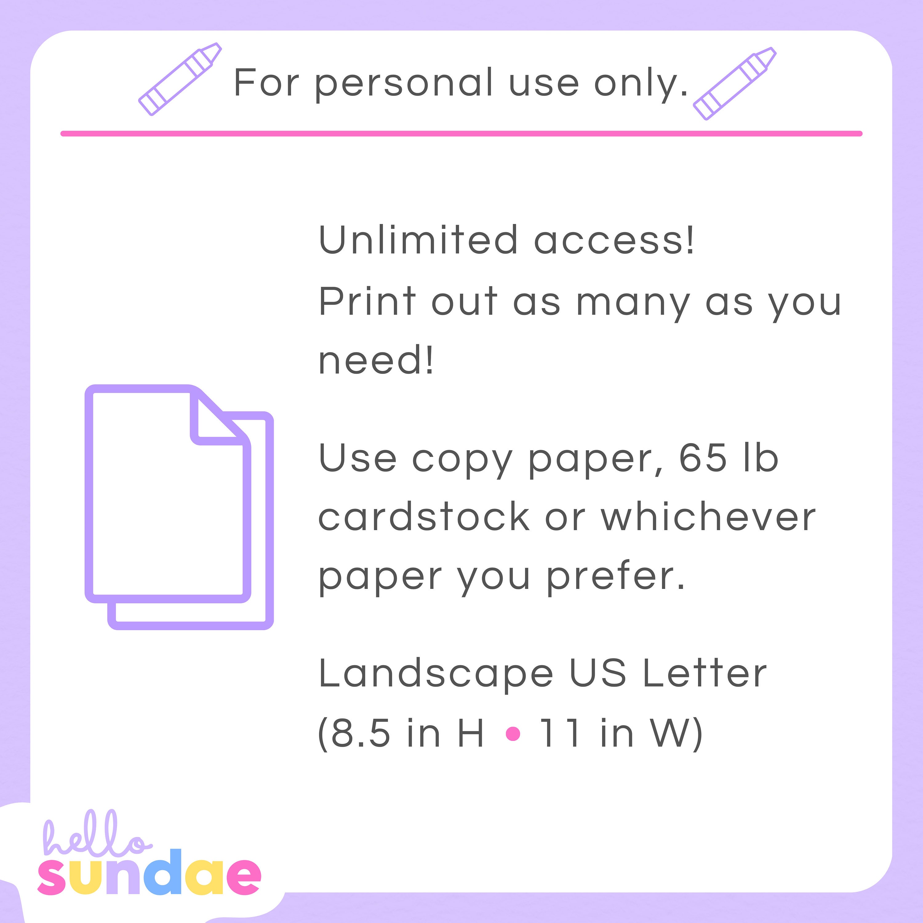 The Flower Page ~ 1 Page Pdf Printable Digital Download ~ - Etsy