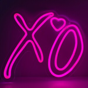 XO Neon Pink Light - Etsy