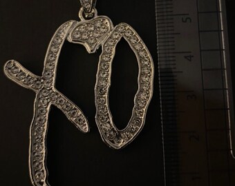 The Weeknd XO Necklace Stainless Steel XO Pendant Stainless Steel Chain ...