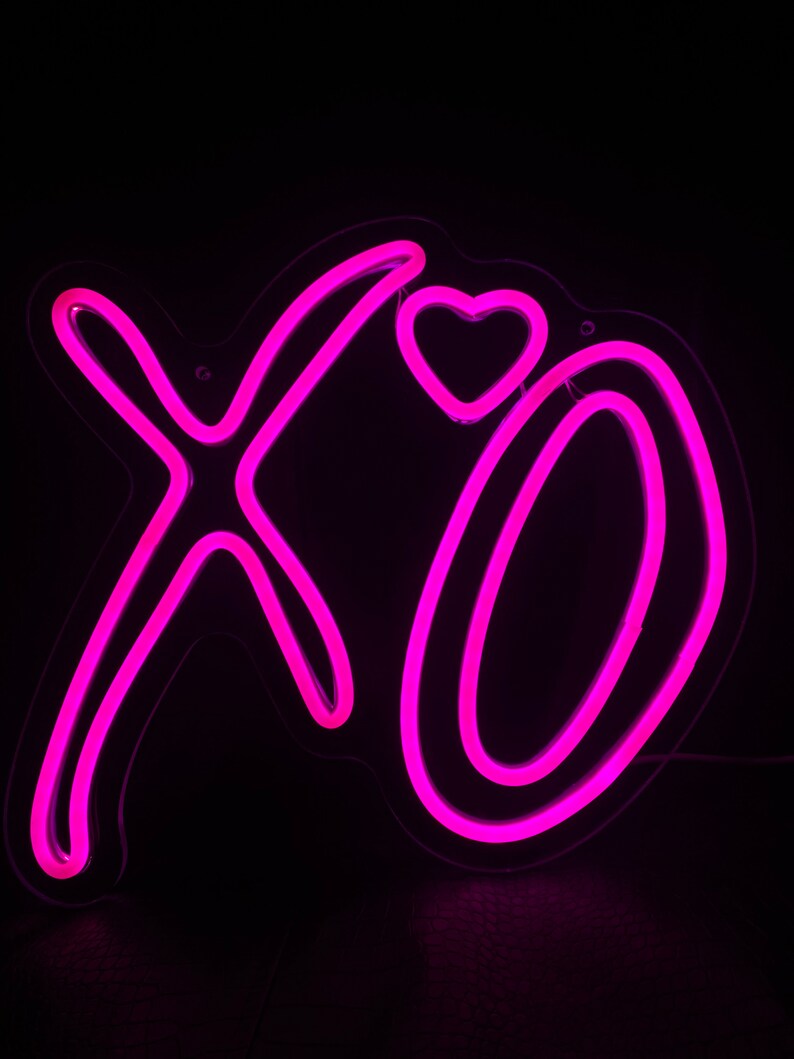 XO Neon Pink Light - Etsy