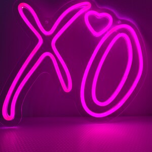 XO Neon Pink Light - Etsy