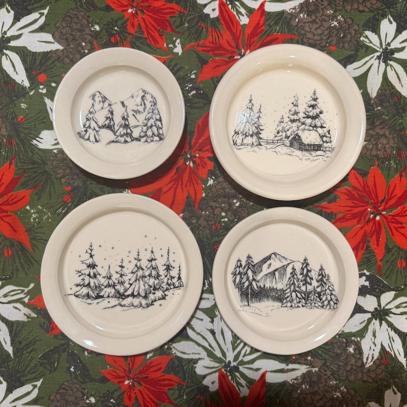 Small Landscape Plates - Etsy