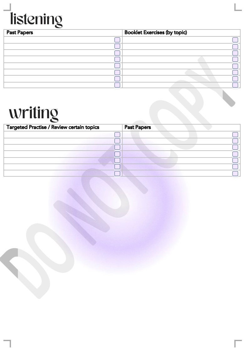 GCSE Revision Sheets for Languages for Organisation - Etsy