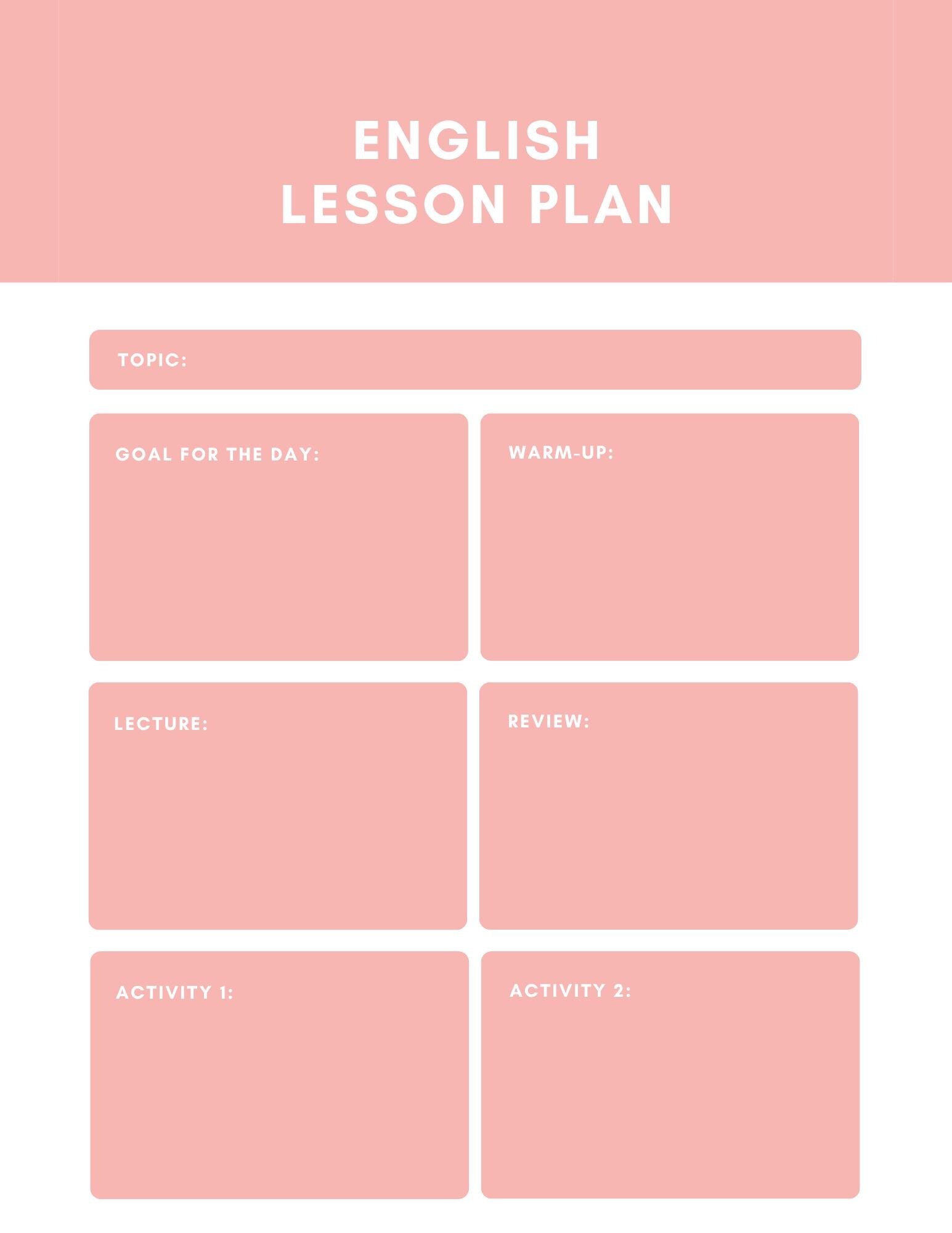 Simple Weekly Lesson Plan Template-preschool/kindergarten-instant ...