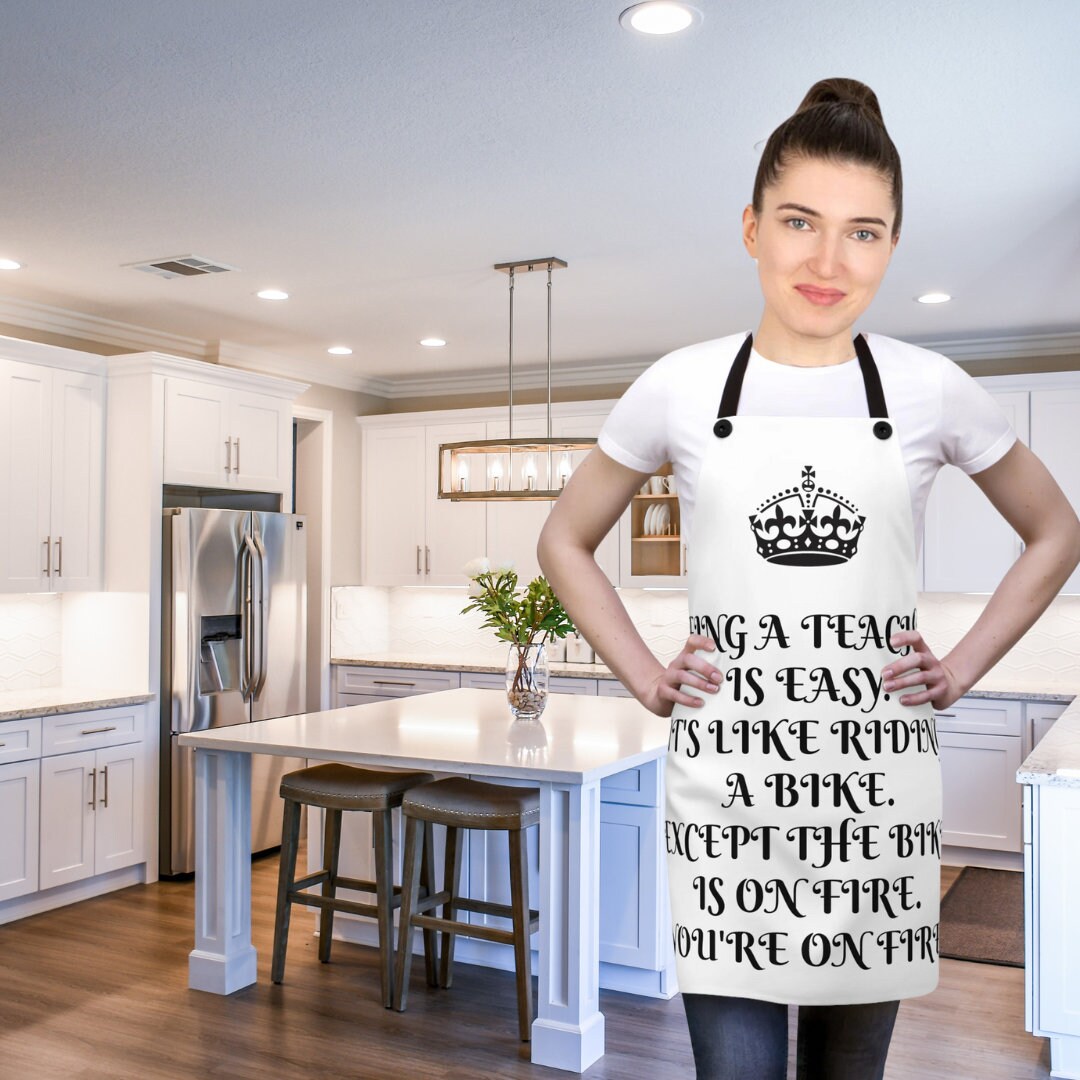 Being a Teacher is Easy Teacher Sayings Unisex Apron - Etsy