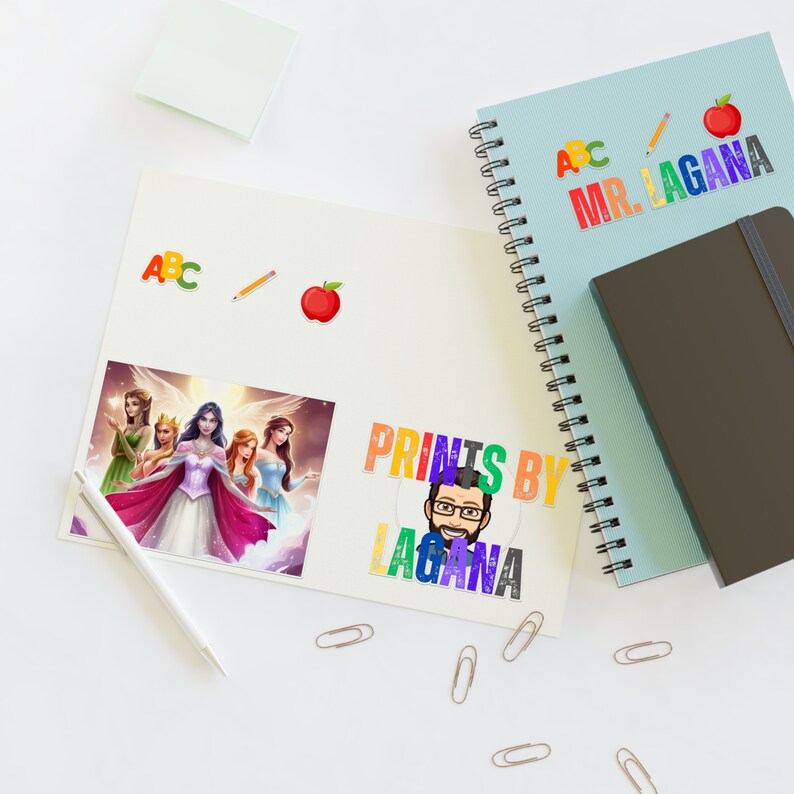 Personalized Teacher Sticker Sheets, Custom Classroom Stickers, Holographic & Transparent ...