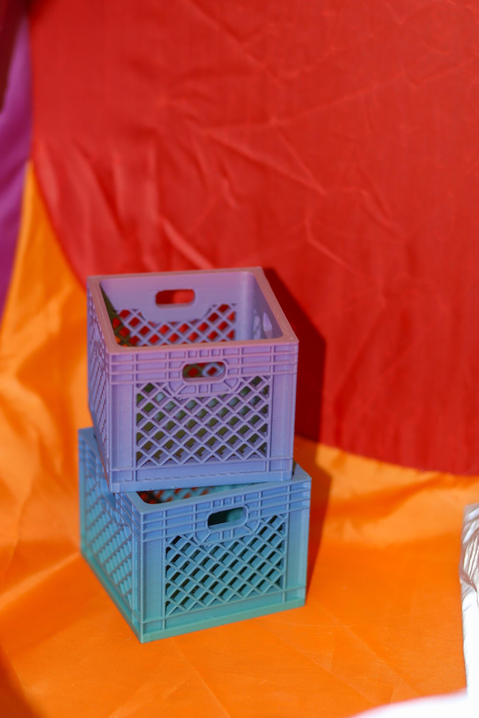 Colorful Mini Milk Crates – Fun Storage Bins for Jewelry, Craft ...