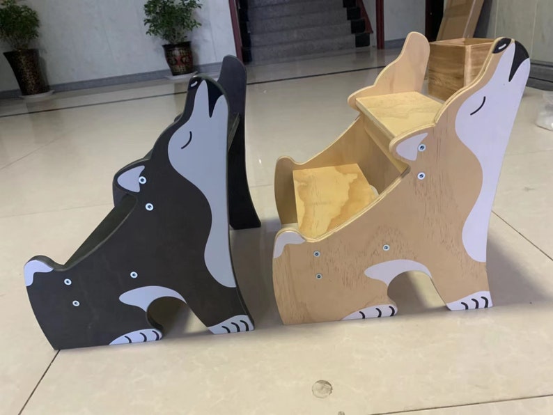 Bamboo Wooden Step Stool for Kids Cute Toddler Step Stool for Bathroom ...