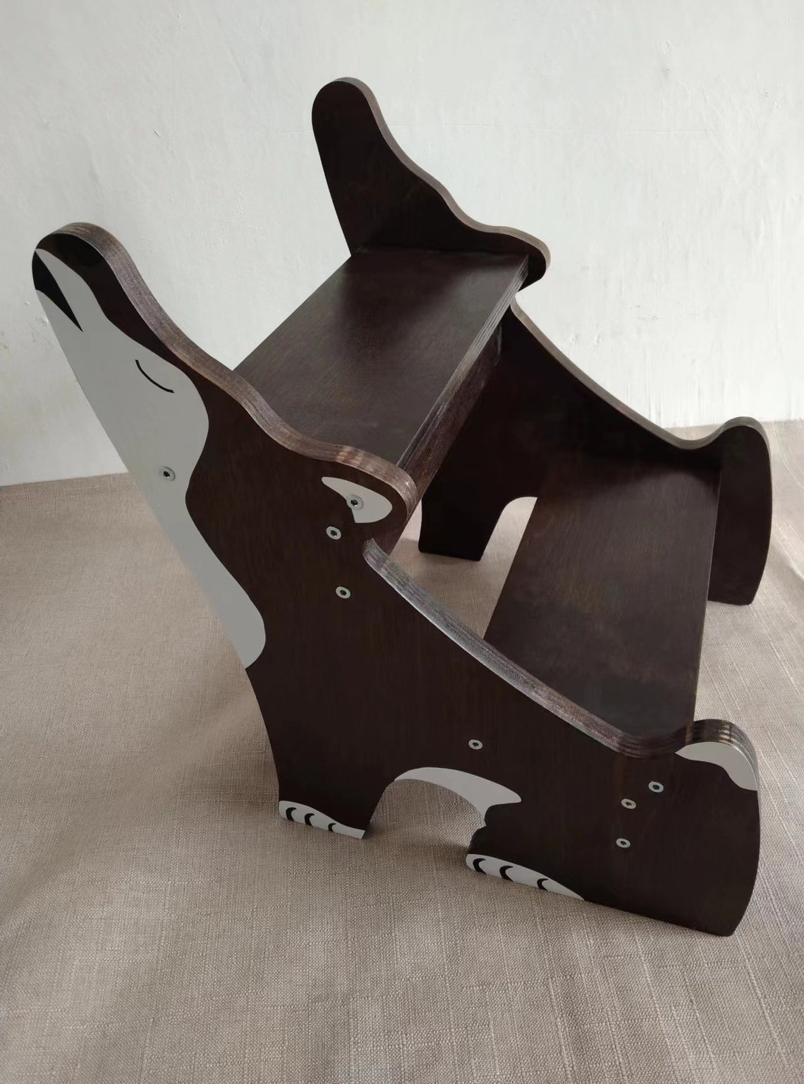 Bamboo Wooden Step Stool for Kids Cute Toddler Step Stool for Bathroom ...