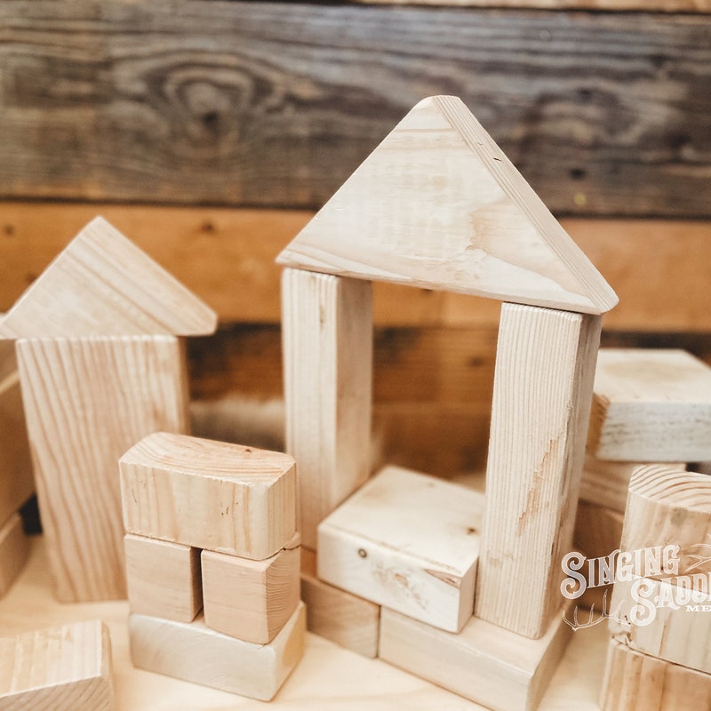 Wood Toy Building Blocks - Etsy