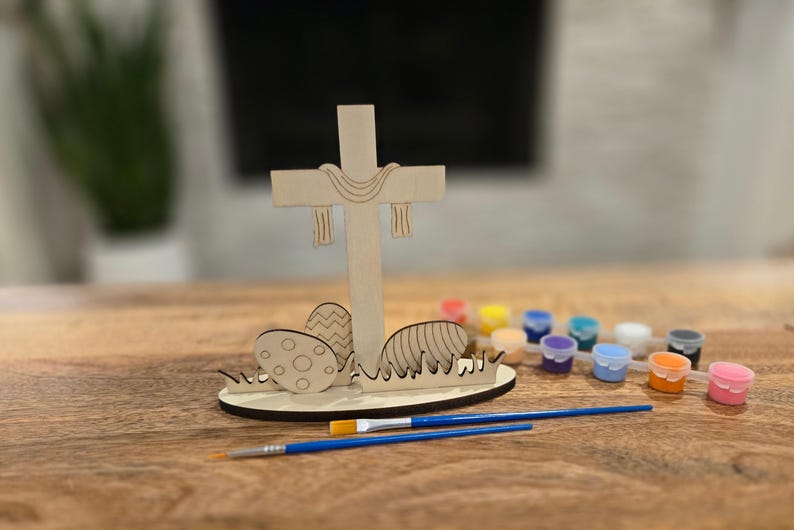 Beautiful Wooden Easter Painting Craft for Kids - Etsy