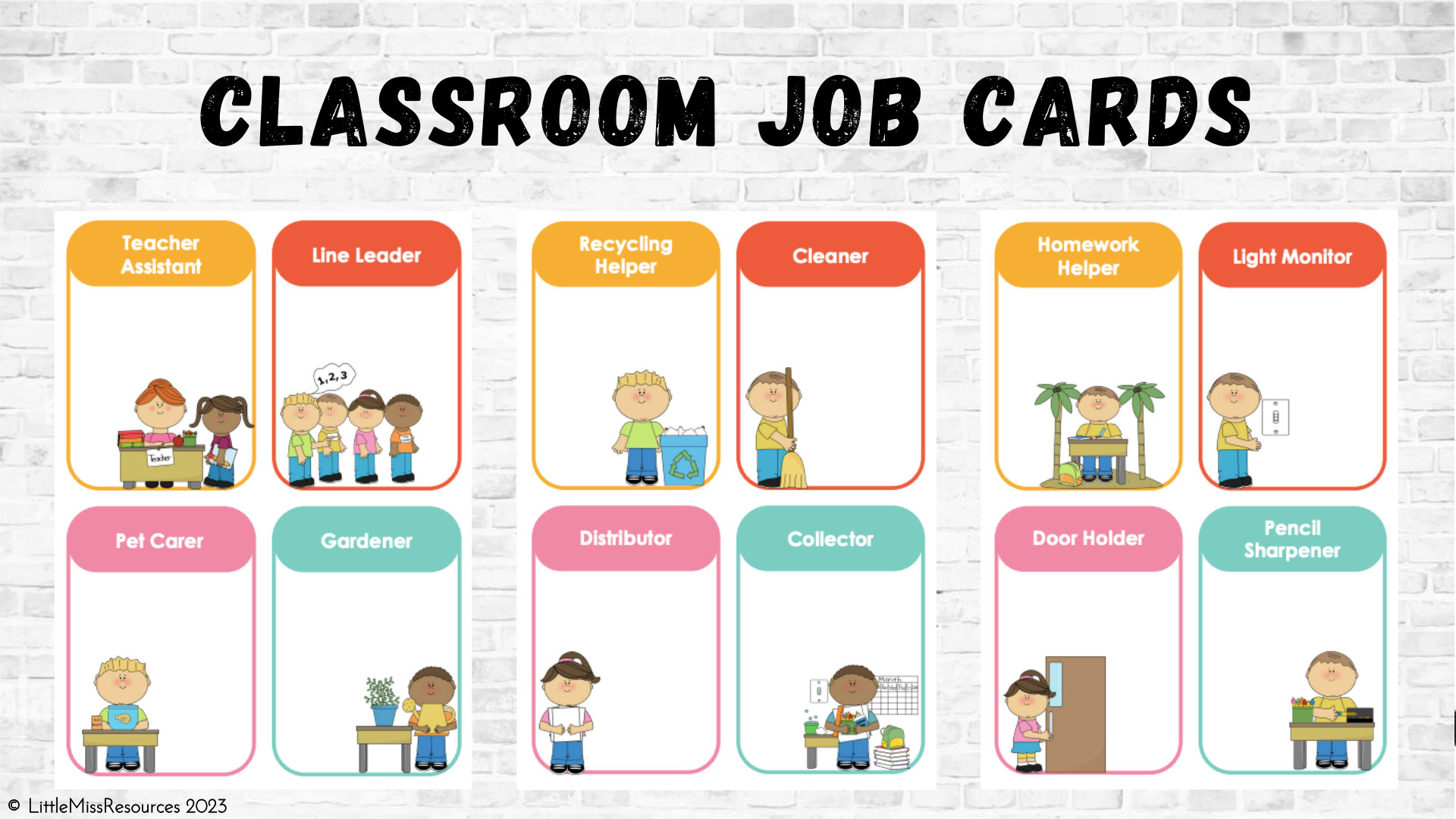 Classroom Job Cards - Etsy