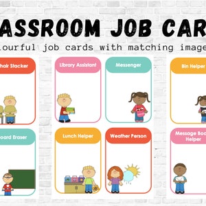Classroom Job Cards - Etsy