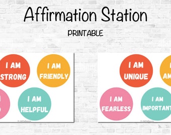 Daily Affirmation Station | Classroom Decor| Digital Download - Etsy
