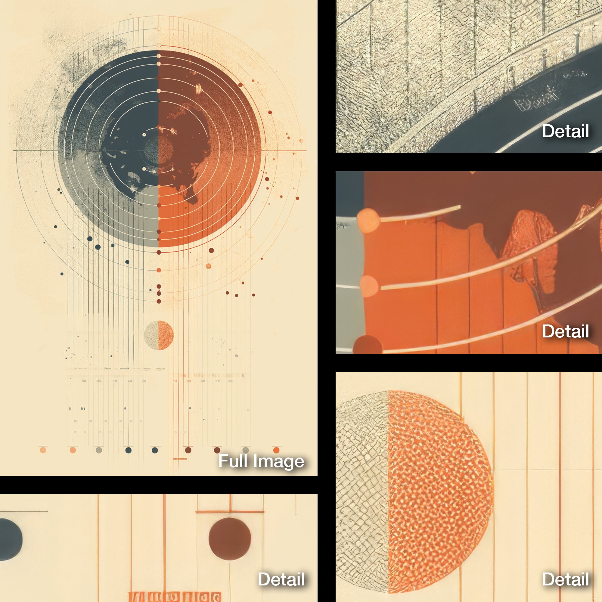 Retro Sci-fi Art - Mid-century Modern Orbital Chart for Home and Office ...