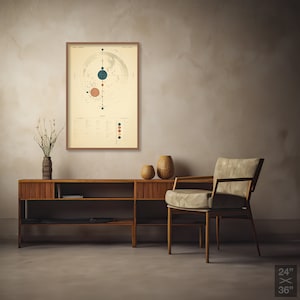 Limited Edition AI Data Visualization Art Print, Retro-style Schematic ...