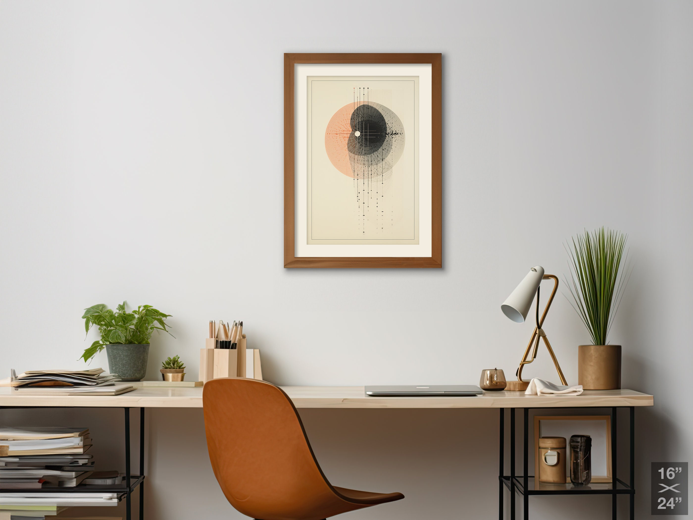 Abstract Art Print for Contemporary Settings: Warm Accents Meets Modern ...