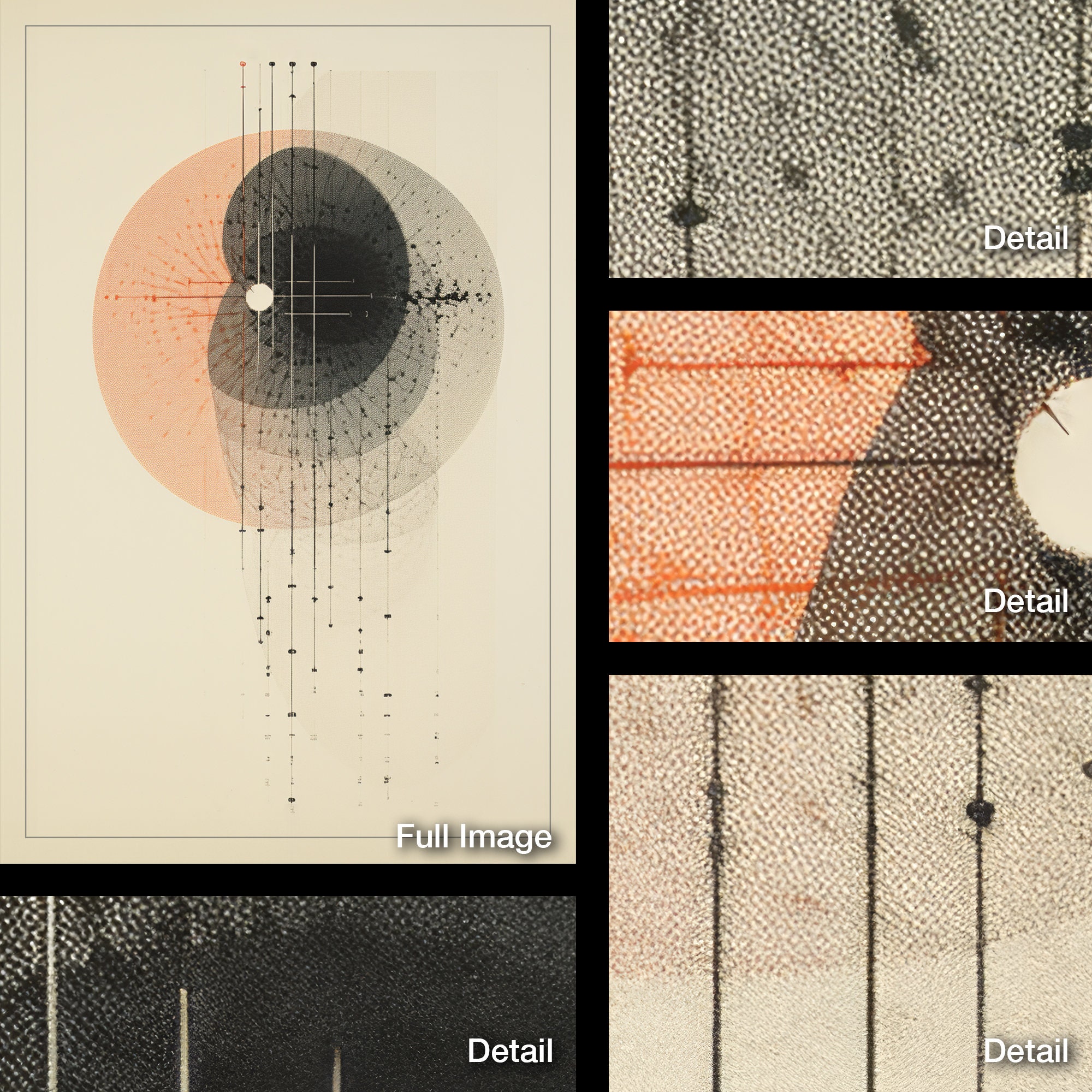 Abstract Art Print for Contemporary Settings: Warm Accents Meets Modern ...