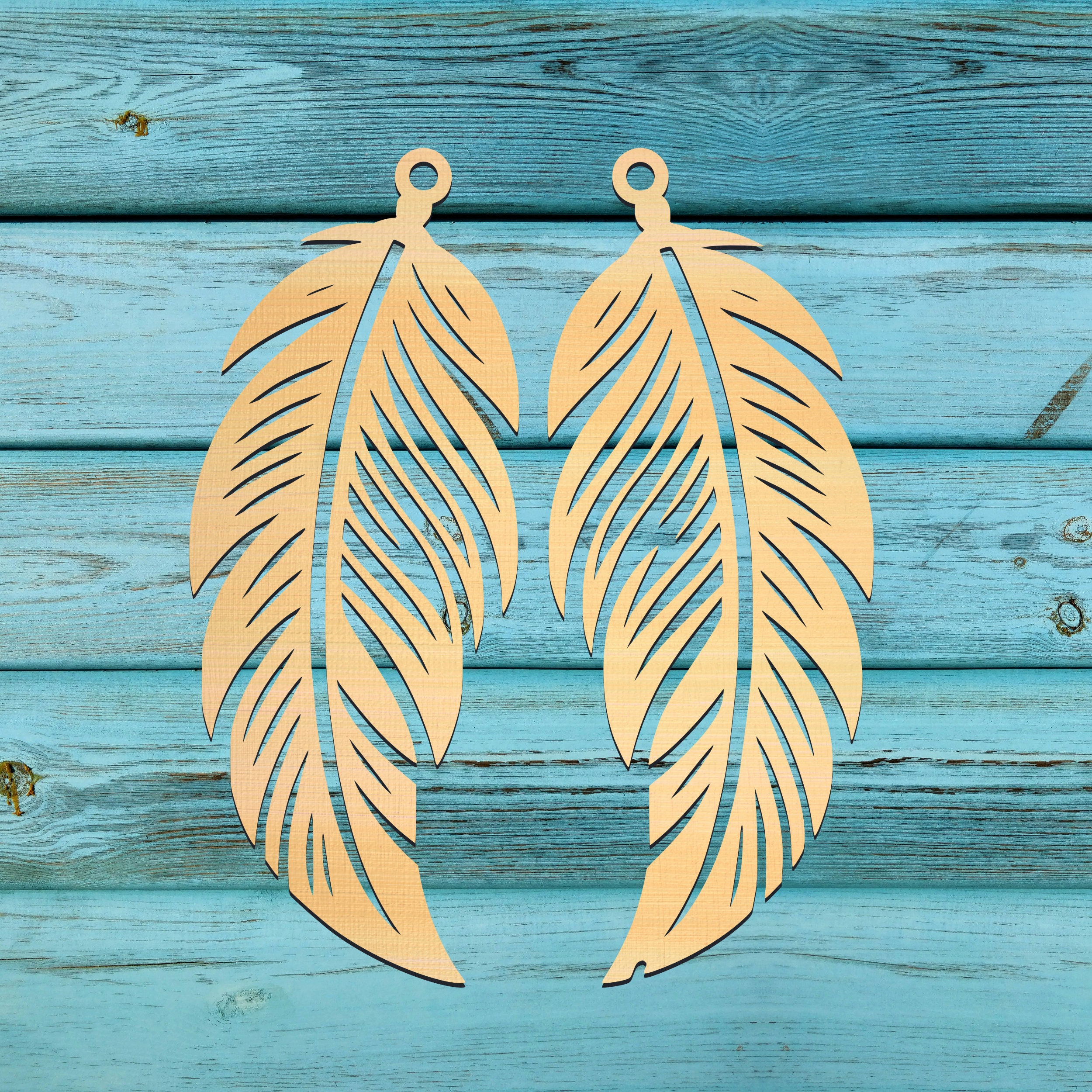 Feather Earrings SVG Feather Earring SVG Glowforge Earring Files Laser ...