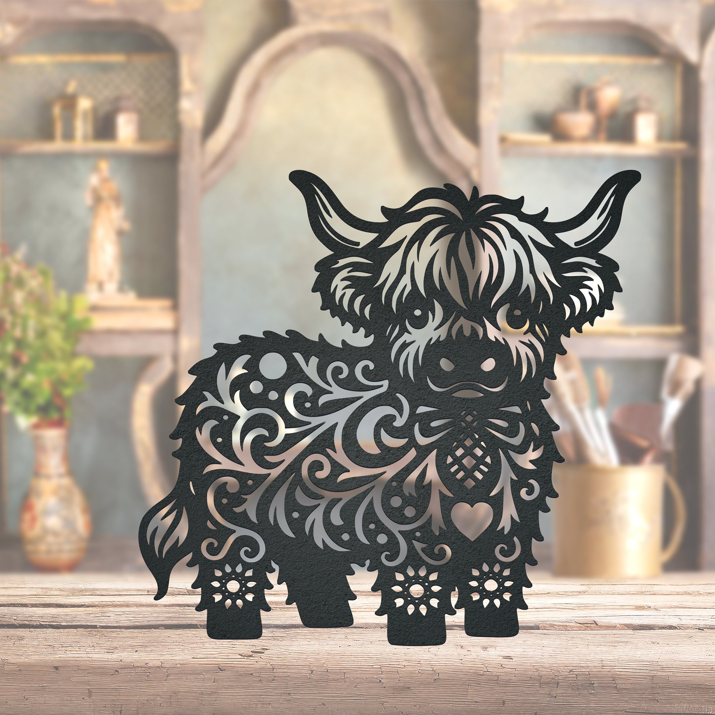 Cute Highland Cow Cut Files - SVG, Vector, PDF - Ideal for DIY Projects ...