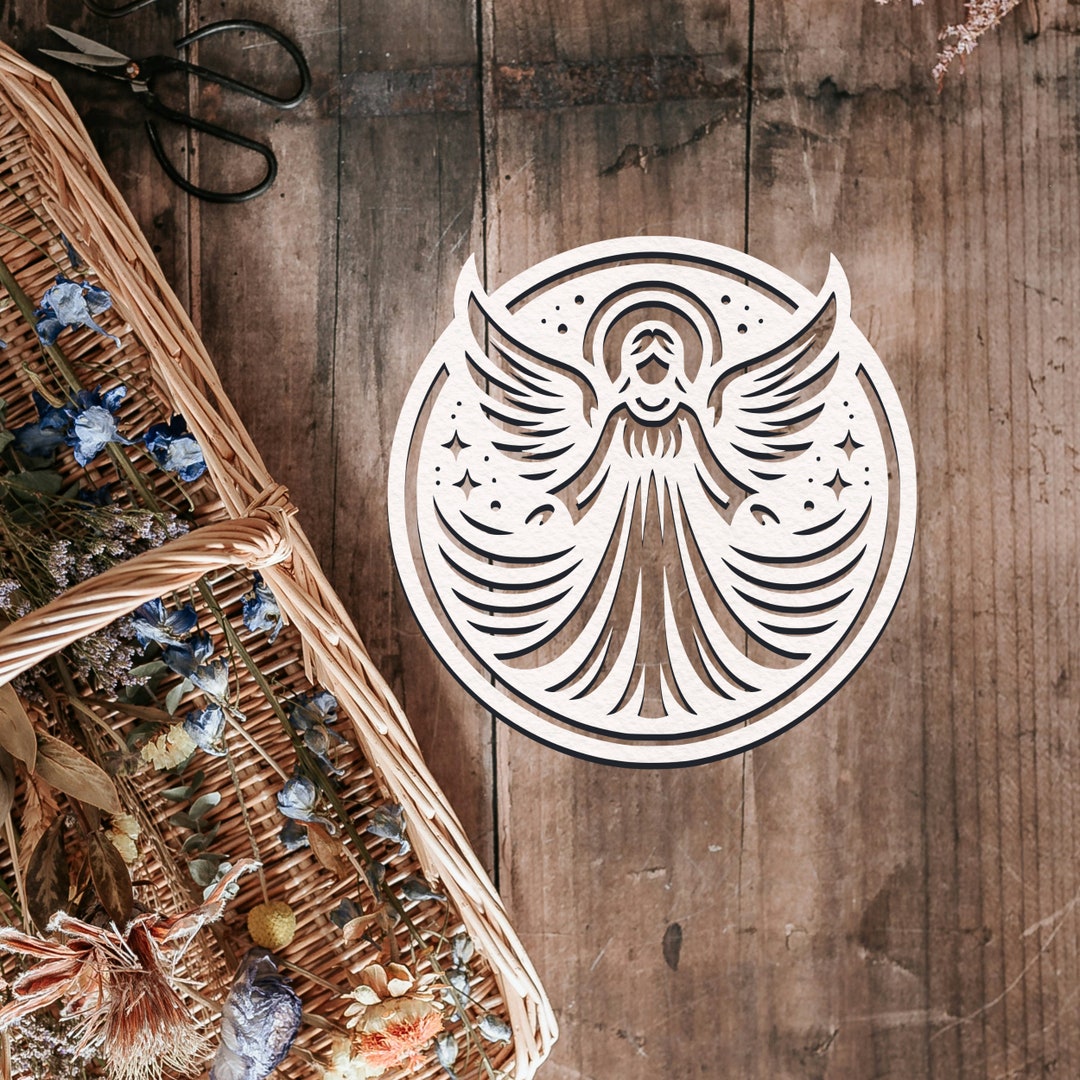 Heavenly Angel SVG for DIY Ornaments, Sympathy Remembrance Decor, Laser ...