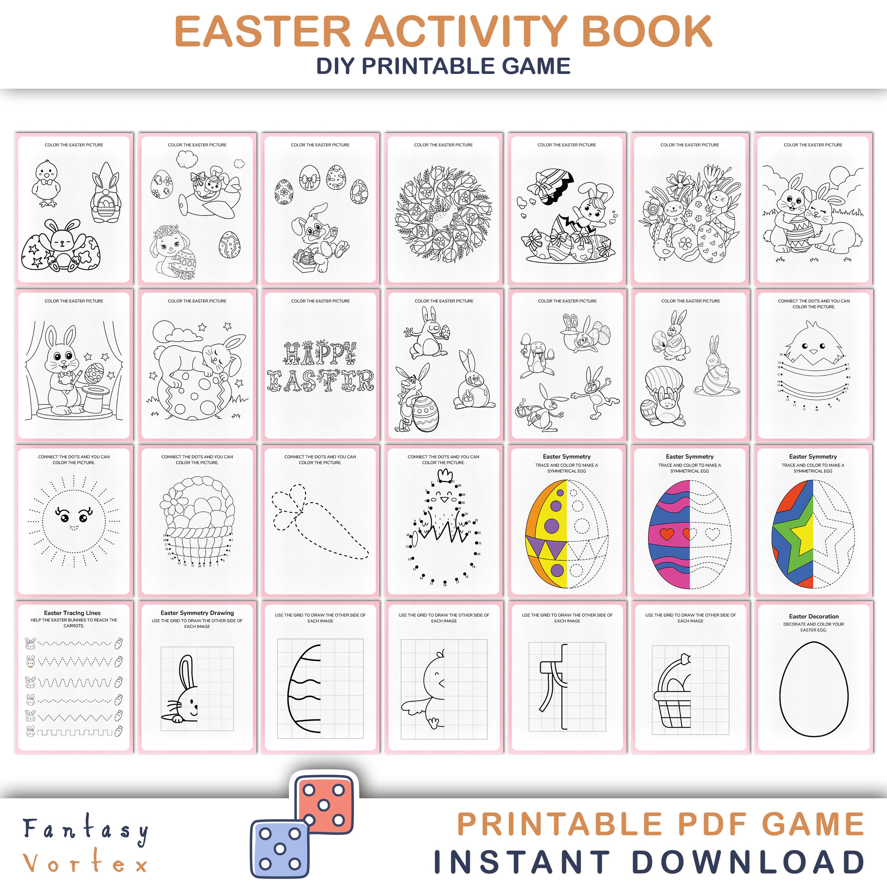 Printable Activity Book - Kids Activity Pages - Drawing - Dot to Dot ...