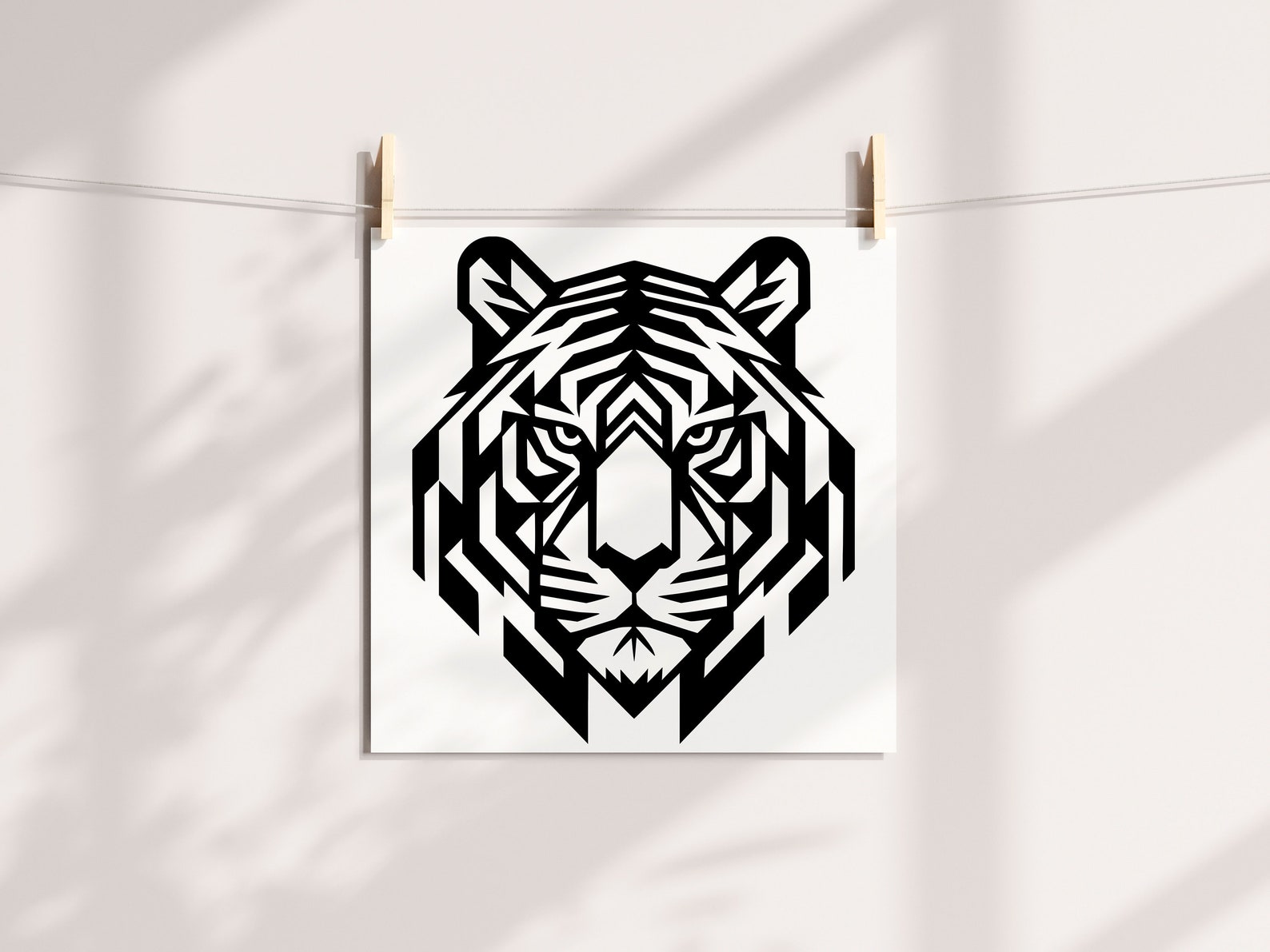 Elegant Tiger Head SVG - Perfect for DIY Crafts and Home Decor - Etsy