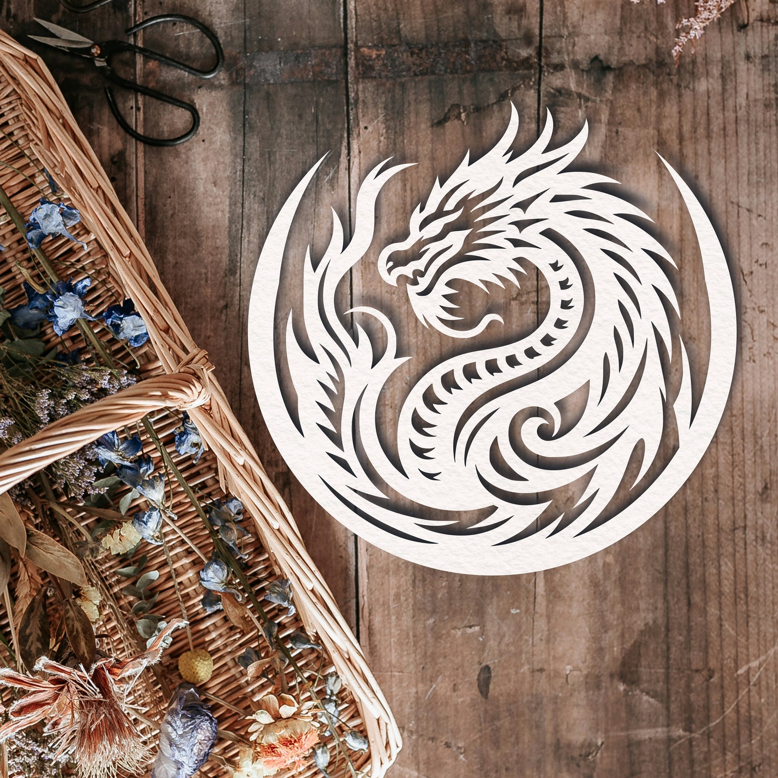 Dragon Laser Cut File: SVG DXF Vector, Chinese Zodiac (digital Download ...