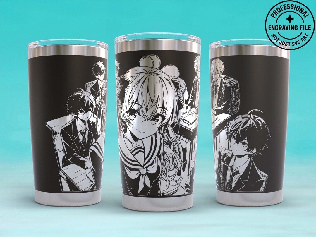 Anime School Theme Tumbler Wrap.20 Oz Engraving Desin - Etsy
