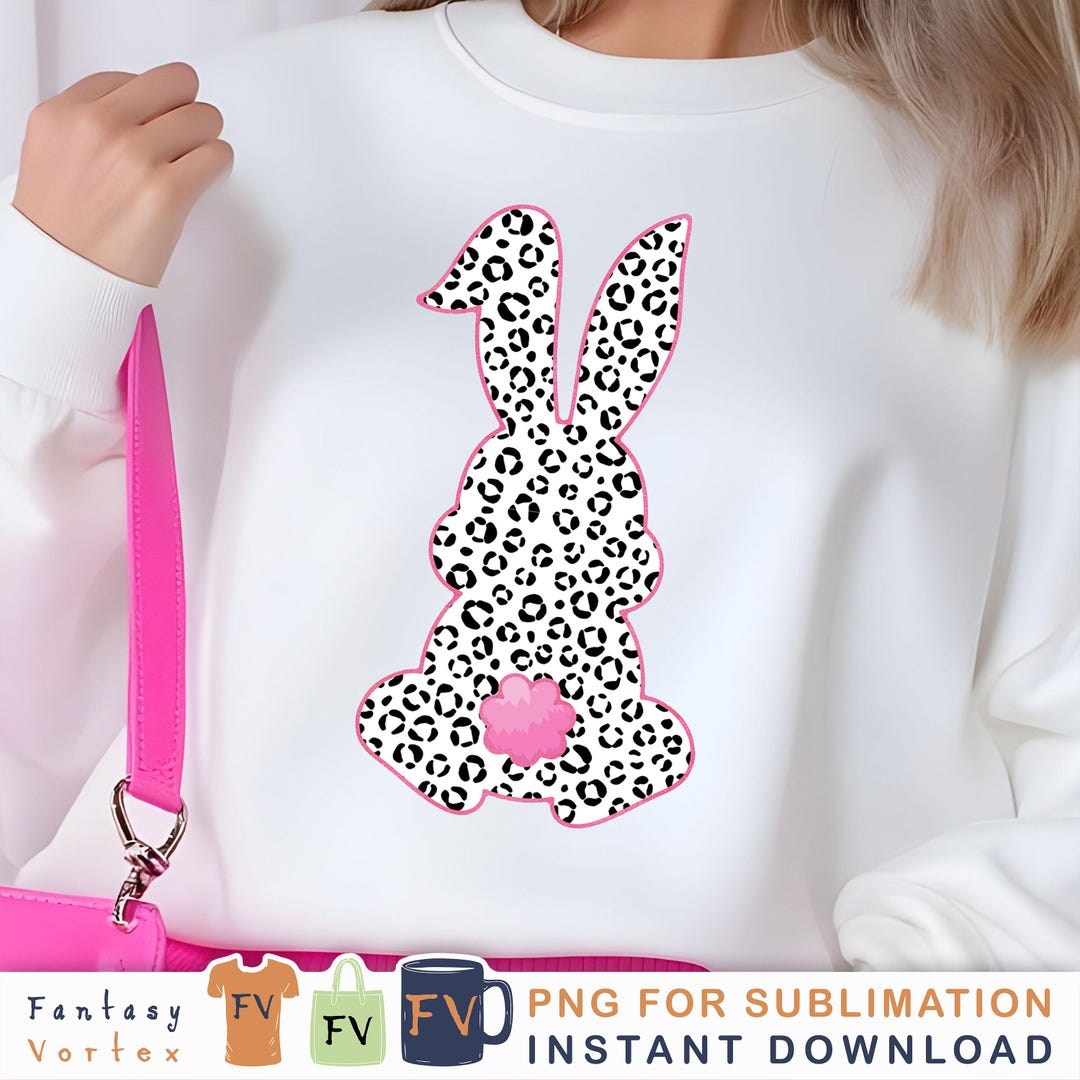 Leopard Bunny Shirt Design PNG | Retro Easter Bunny | Happy Easter ...