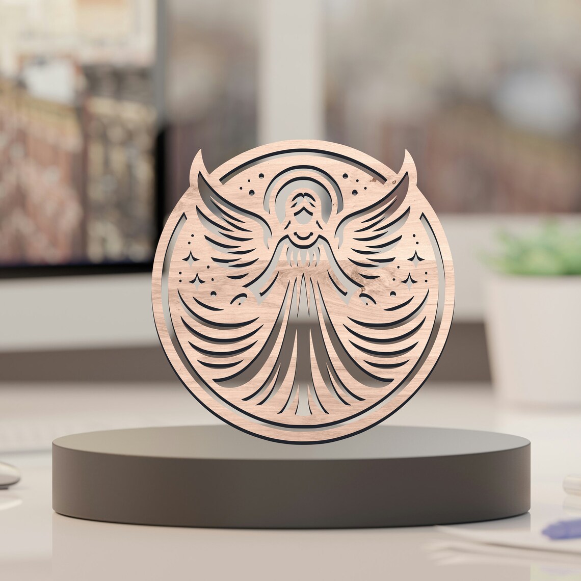 Heavenly Angel SVG for DIY Ornaments, Sympathy Remembrance Decor, Laser ...