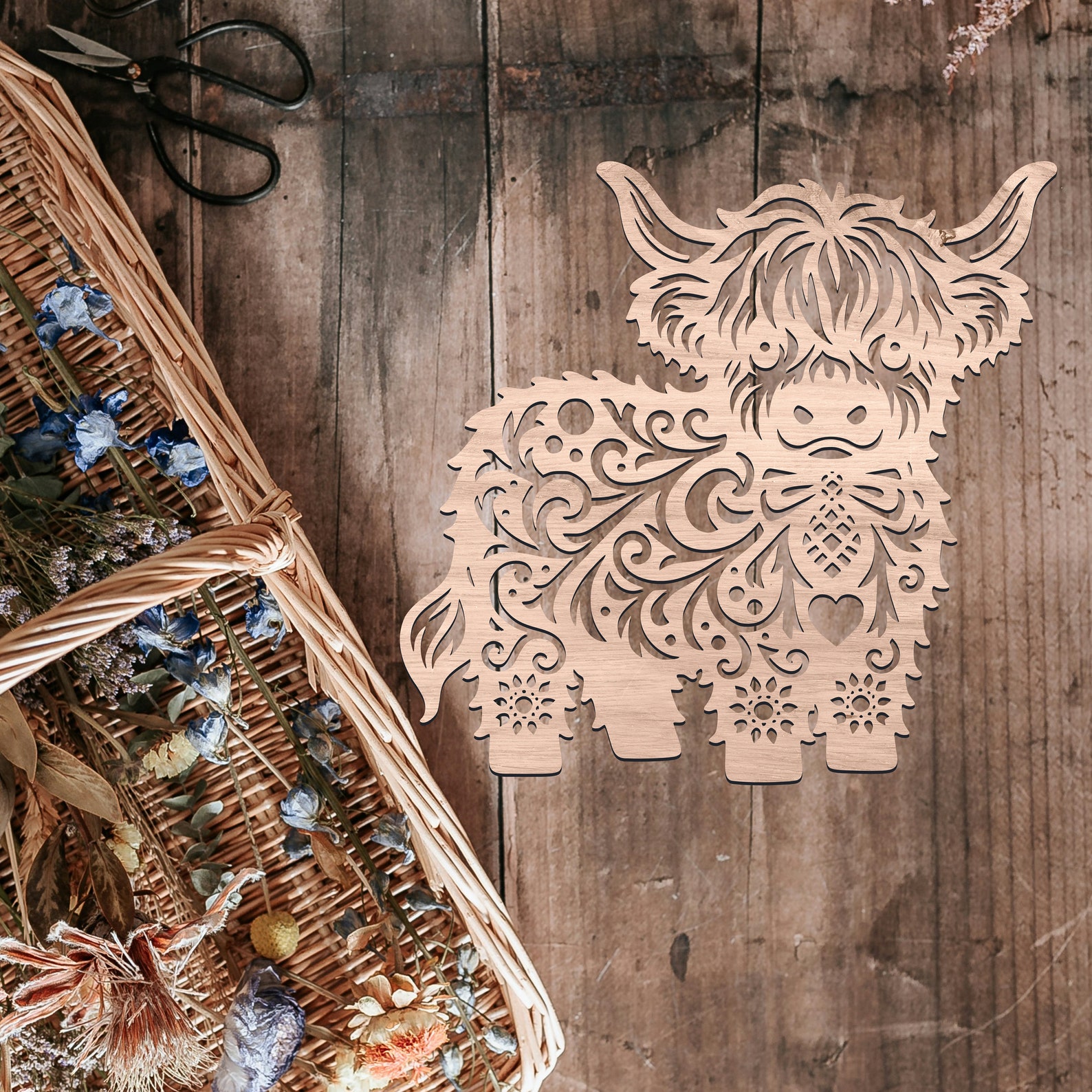 Cute Highland Cow Cut Files - SVG, Vector, PDF - Ideal for DIY Projects ...