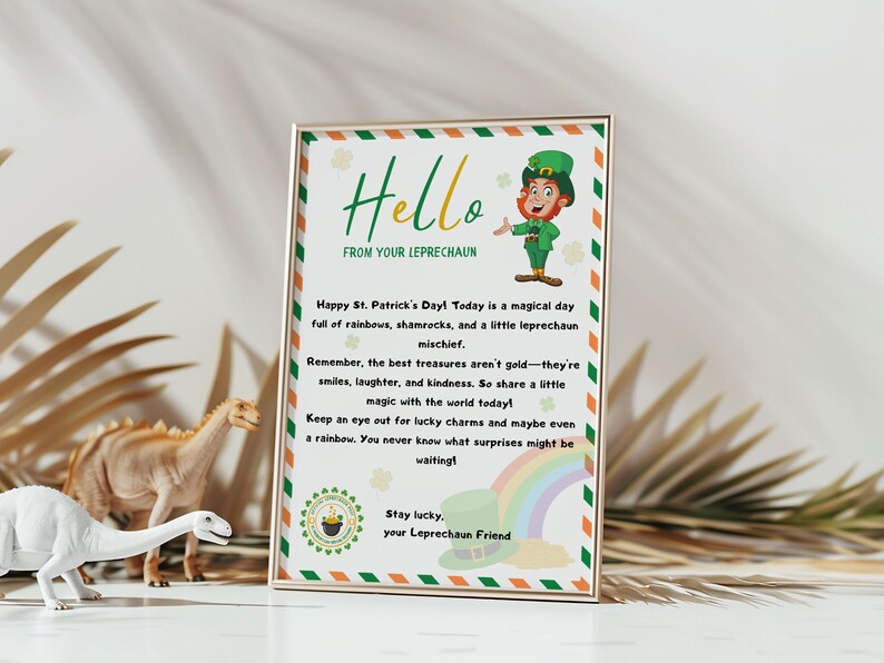 Printable Leprechaun Letter: Editable St. Patrick's Day Canva Template ...