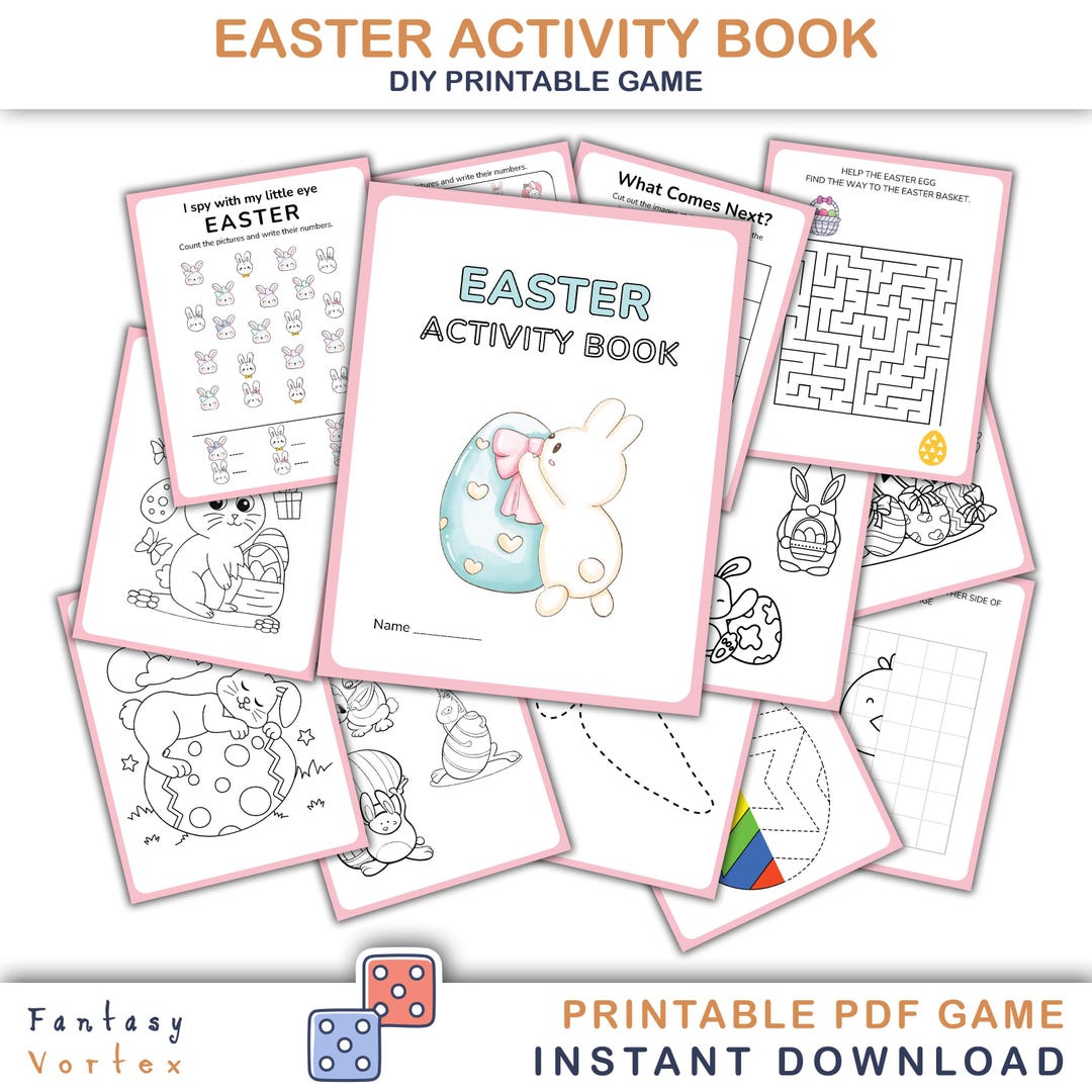 Printable Activity Book - Kids Activity Pages - Drawing - Dot to Dot ...