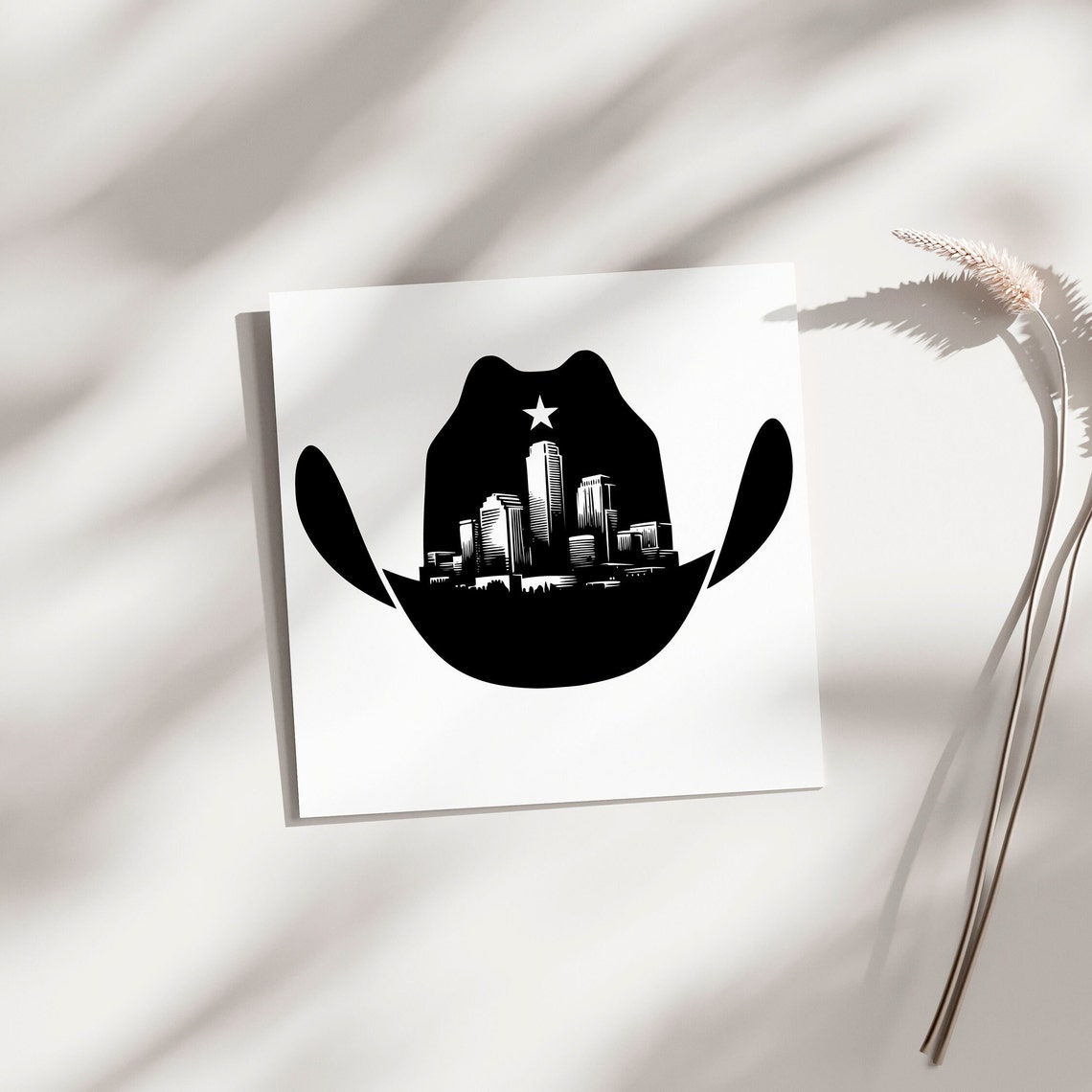 Texas Skyline SVG PNG Print. Wall Art, T-shirt Art. USA Cityscape.home ...