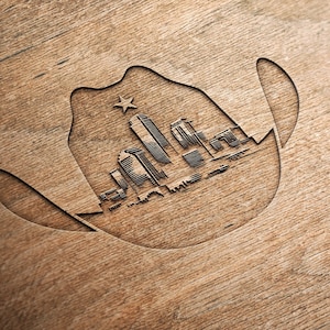 Texas Skyline SVG PNG Print. Wall Art, T-shirt Art. USA Cityscape.home ...