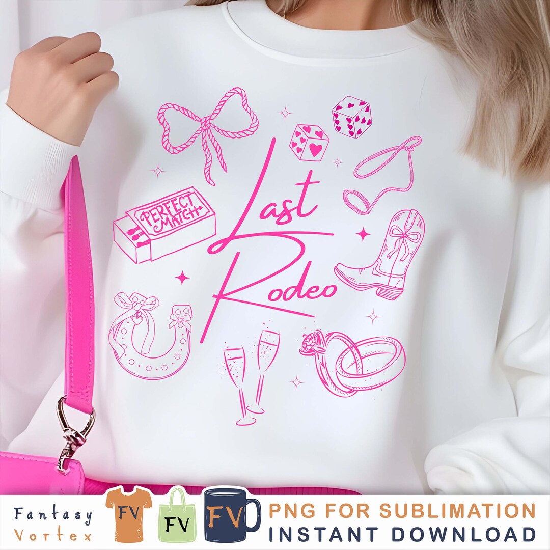 Last Rodeo Western Wedding PNG Sublimation Design | Bride Graphic ...